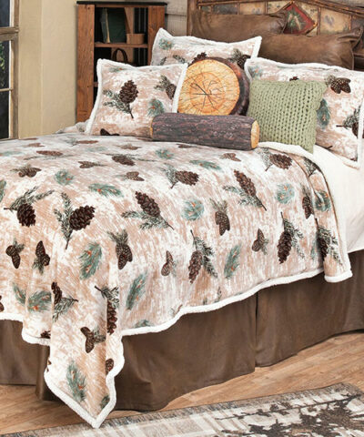 Pinecone Bedding Rustic Collection | Log Cabin Bedding