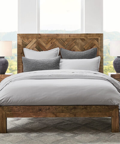 Reclaimed Wood Bed - Rustic Lodge Beds