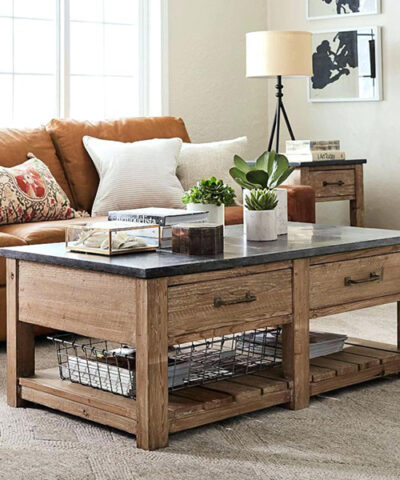 Rectangular Reclaimed Wood Coffee Table | Rustic Coffee Tables