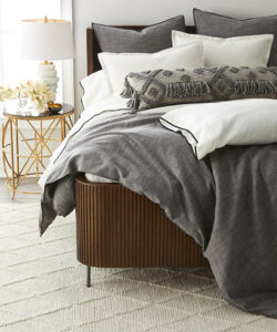 Amity Home Linen Duvet Cover | Charcoal Bedding