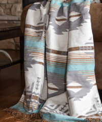 Rustic Turquoise Throw | Southwestern Pillow & Blanket Collection