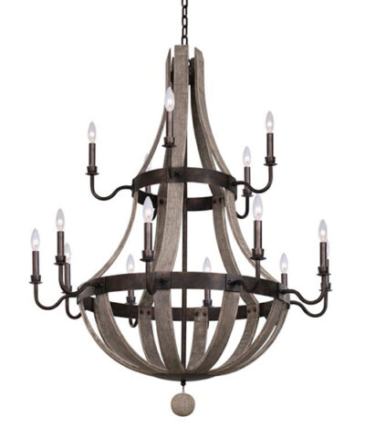 2 Tier Farmhouse Chandelier | Rustic Farmhouse Chandeliers
