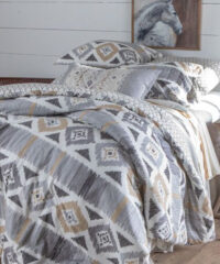 Sante Fe Comforter Set: Southwest Bedding in Gray