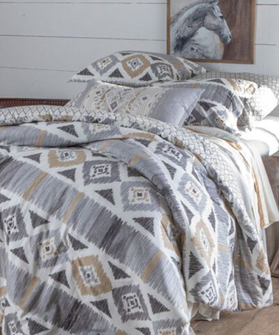 Sante Fe Comforter Set: Southwest Bedding in Gray