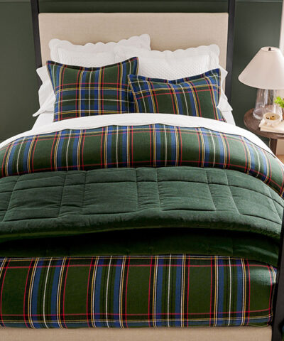 Christmas Plaid Bedding Set in Red, Green and White