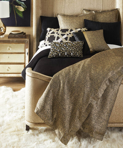 Callisto Home Bedding | Luxury Black & Speckled Bedding