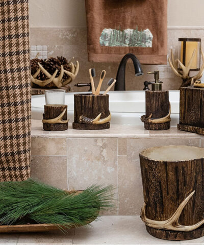 Antler Bathroom Vanity Set | Rustic Antler Bathroom Accessories