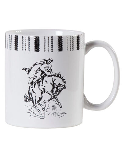 Cowboy Mugs | Ranch Life Bronco Mugs, Set of 4