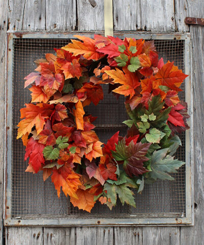 Maple Leaf Fall Wreath | Rustic Garlands & Wreath